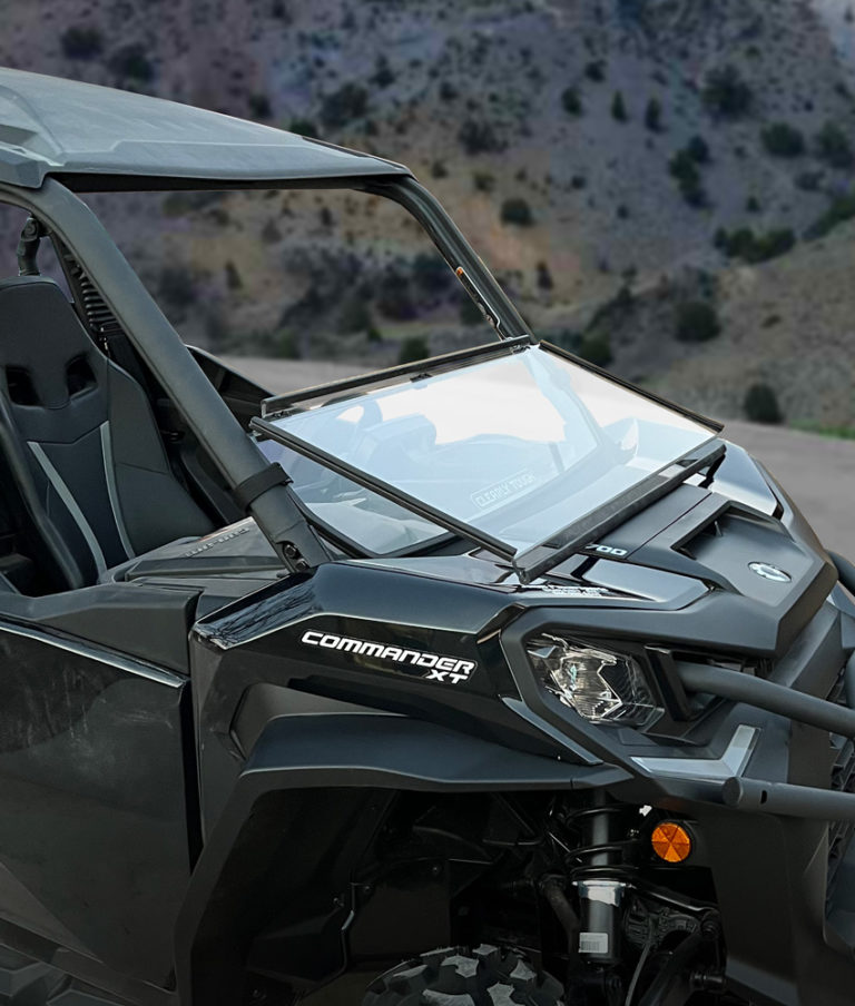Commander Windshield 2021 and Newer - Full Folding | Clearly Tough
